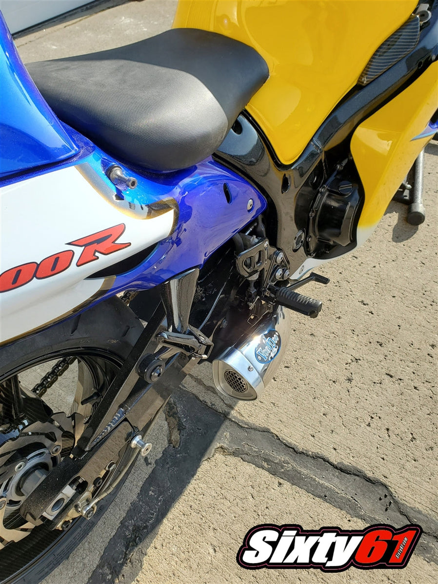 Suzuki Hayabusa Exhaust 1999-2024, 4:1 Full System, Mojo in Polished b ...